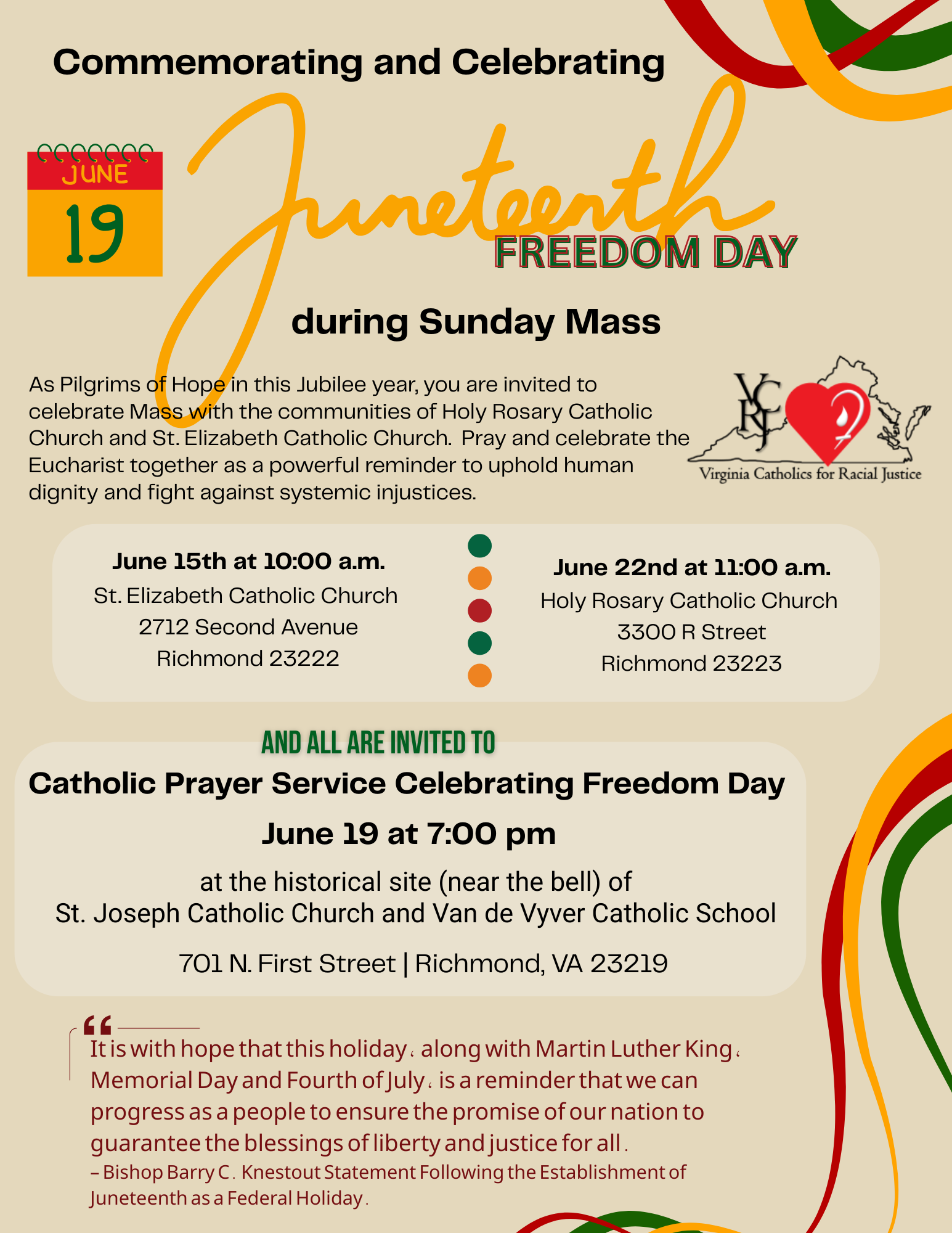 Juneteenth RVA – Virginia Catholics for Racial Justice